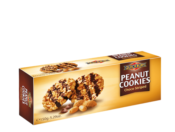 Peanut Cookies Choco Striped | QUICKBURY | 18 items per pack | Prestige ...