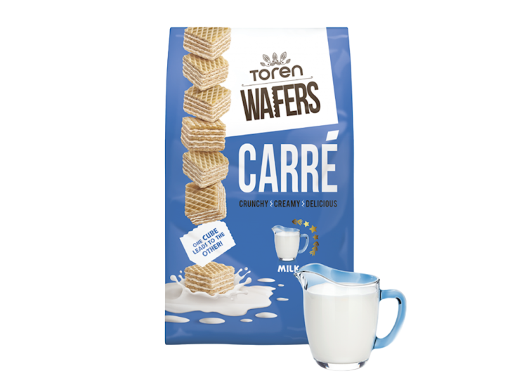 Wafers Carre, Milk Cream | TOREN | 12 items per pack | Prestige Concept