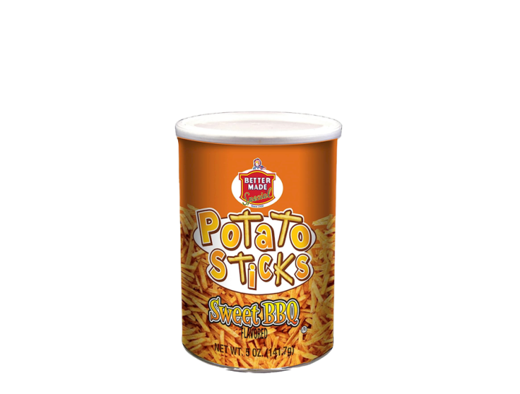 Potato Stick Can, Sweet BBQ | Better Made | 12 items per pack ...