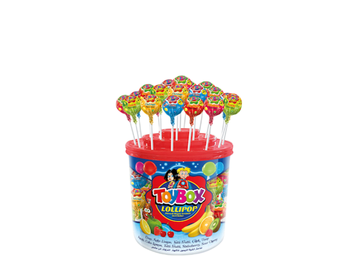 Lollipop, Mixed Fruit Flavored Hard Candy | TOY BOX | 100 items per pack | Prestige Concept