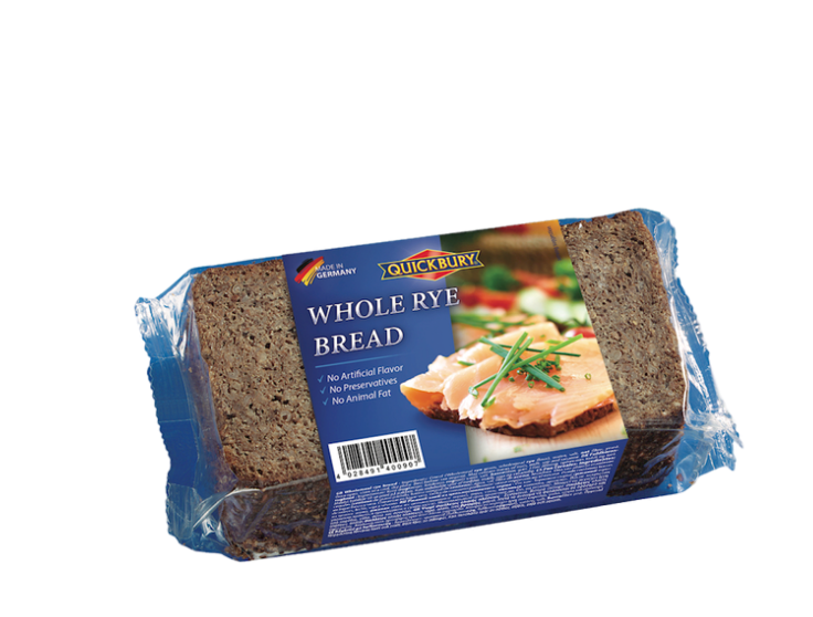 Whole Rye Bread | QUICKBURY | 12 items per pack | Prestige Concept