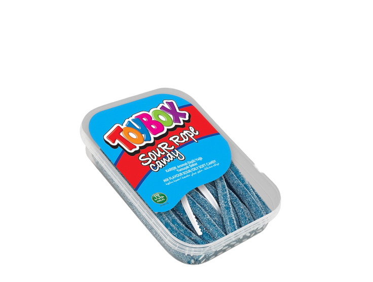 Licorice Sour Rope, Raspberry, Long Size | TOY BOX | 24 items per pack ...