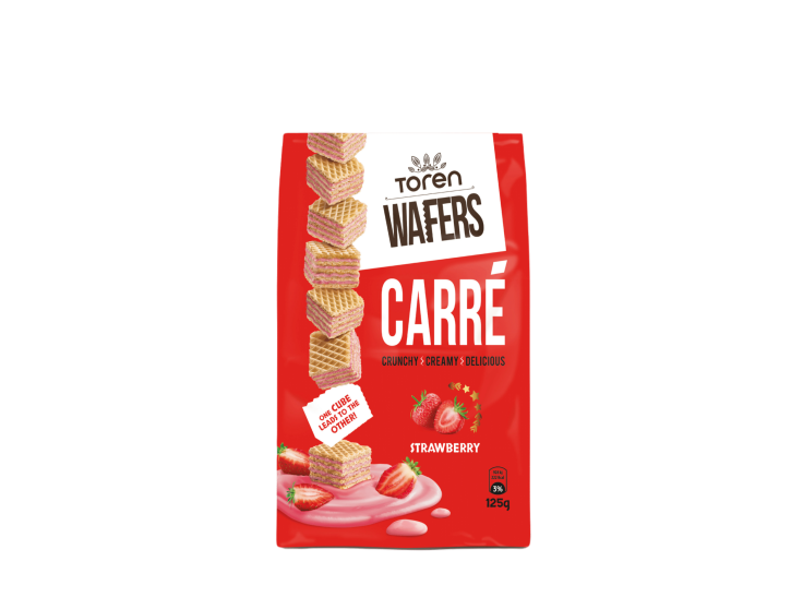 Wafers Carre, Strawberry Cream | TOREN | 24 items per pack | Prestige ...