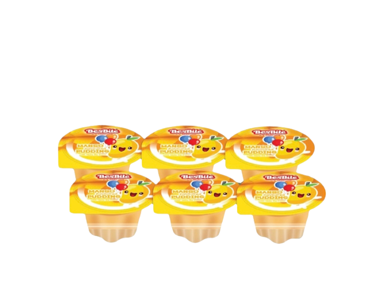 Mango Pudding with Nata de Coco | Besbite | 16 items per pack ...