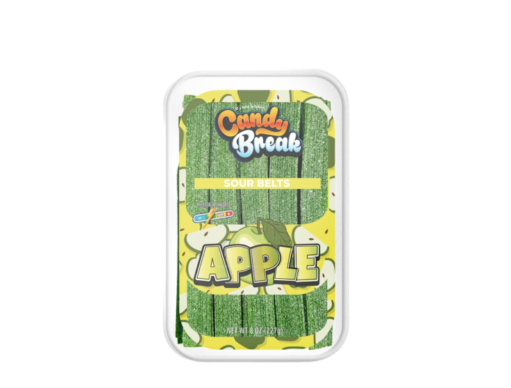 Vegan Liquorice Sour Apple Belts | CANDY BREAK | 6 items per pack ...