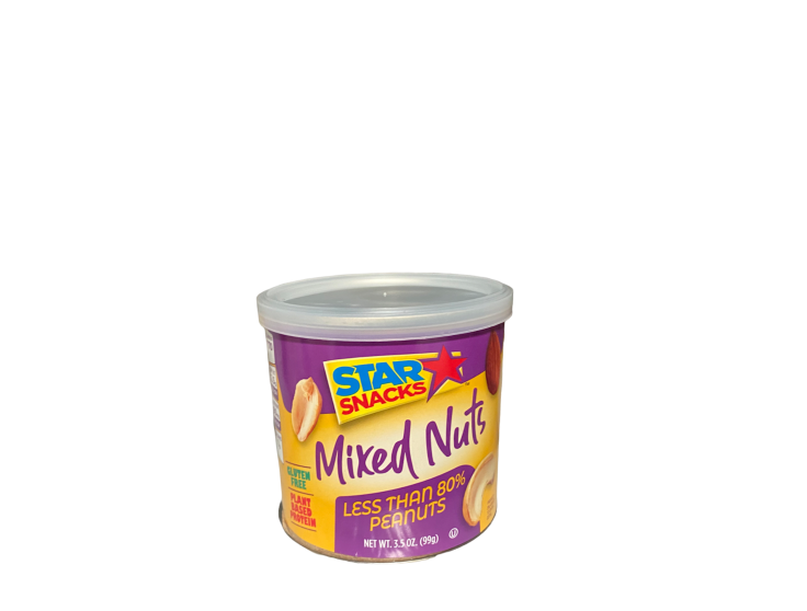 Mixed Nuts, 80%, Roasted Salted | Star Snacks | 24 items per pack ...