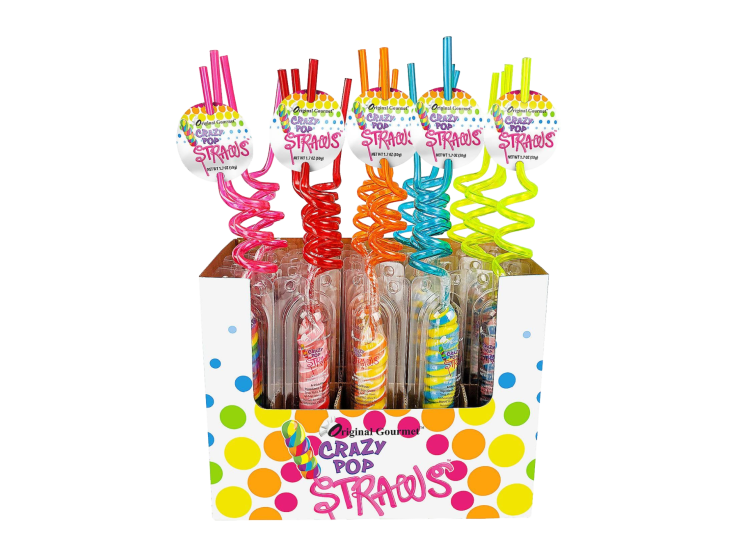 Crazy Pop Straws Display | Original Gourmet | 30 items per pack ...