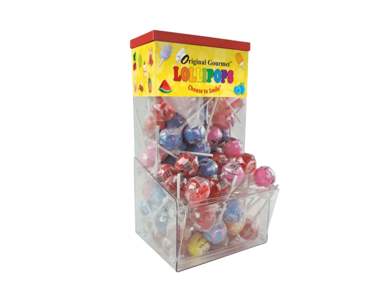 Lollipop Gravity Feed Displays | Original Gourmet | 120 items per pack ...