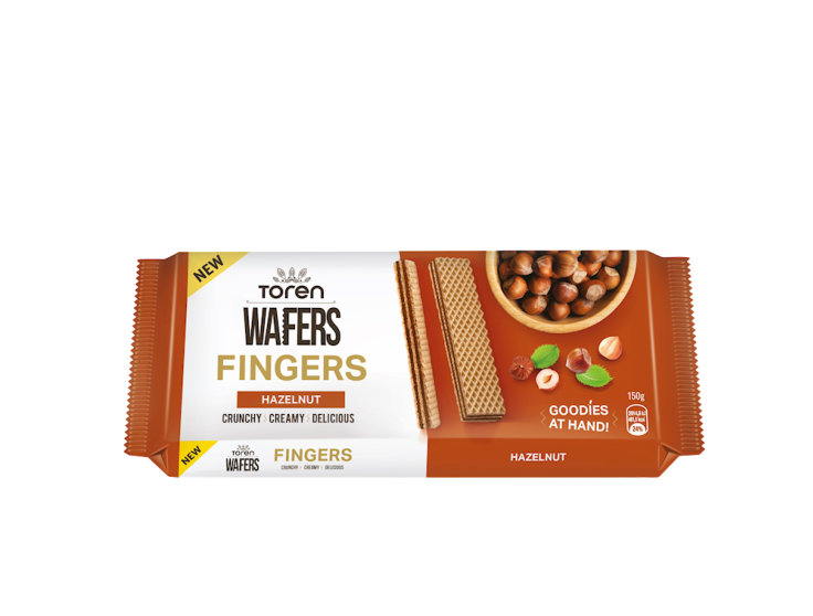 Tören Wafers Fingers Hazelnut Flavour Wafer | TOREN | 24 items per pack ...