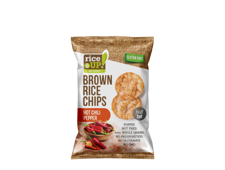 Whole Grain Rice Chips Hot Chilli Pepper | RiceUP! | 24 items per pack ...