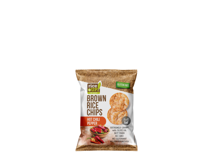 Whole Grain Rice Chips Hot Chilli Pepper | RiceUP! | 50 items per pack ...