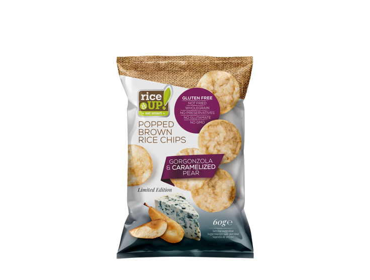 Whole Grain Rice Chips Gorgonzola & Caramelized Pear | RiceUP! | 24 ...