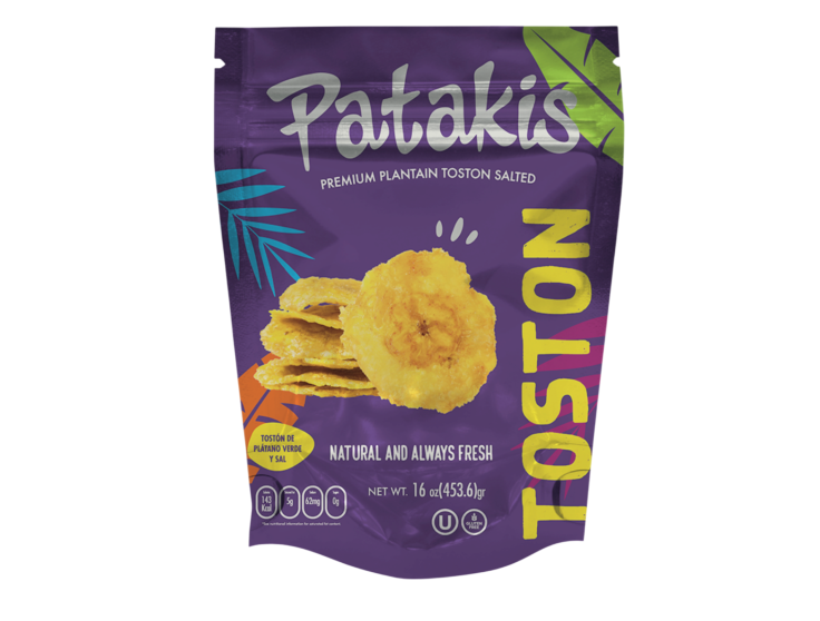 Premium Plantain Toston Chips, Salted | Patakis | 24 items per pack ...