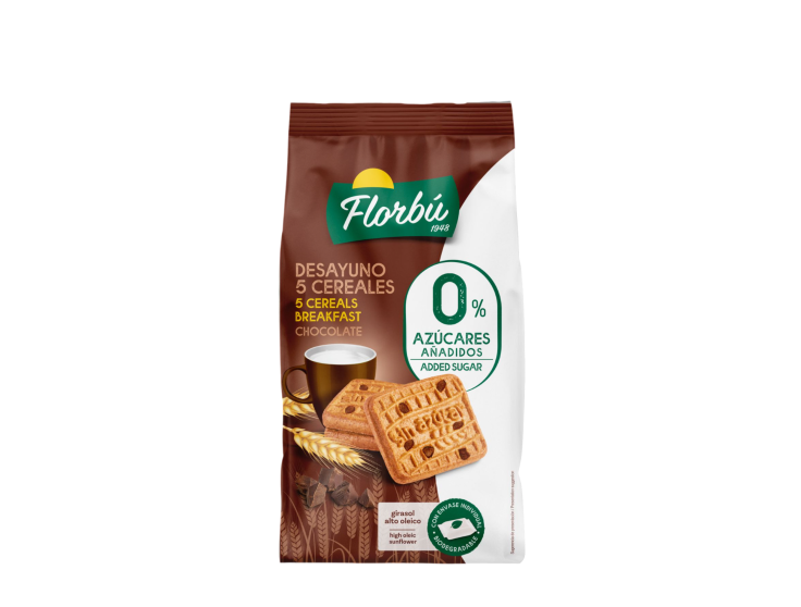 Chocolate Breakfast Biscuit, 0% added sugar | Florbu | 6 items per pack ...