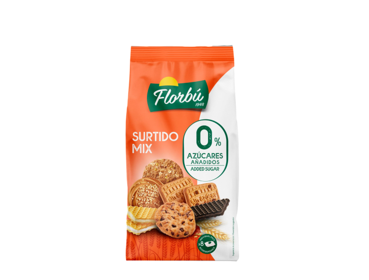 Mixed biscuits & filled wafers, 0% added sugar | Florbu | 6 items per ...