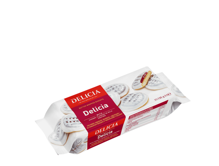 Butter Whipped Buiscuit with cherry flavor in a milk glaze | Delicia ...