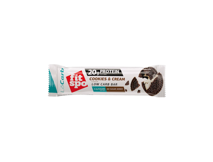 FitSpo Protein Bar Lo Carb Cookies and Cream | FitSpo | 12 items per ...