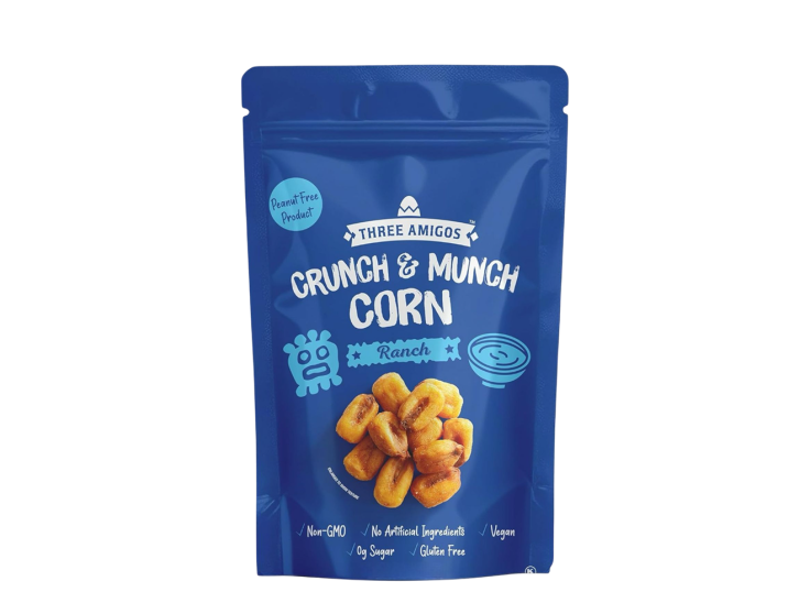 Three Amigos Crunch & Munch Ranch Corn Snack | NUTTY | 12 items per ...