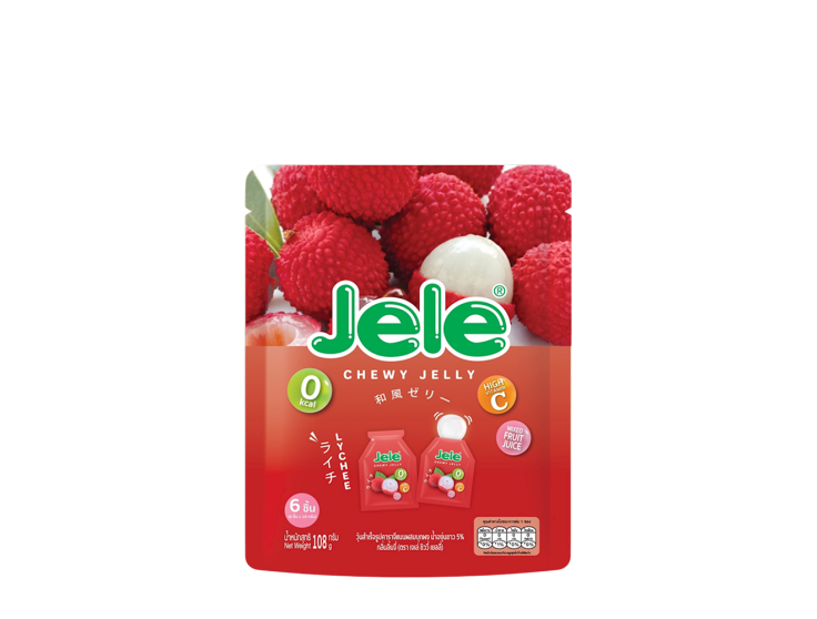 Jele Chewy Jelly, Lychee | Jele | 24 items per pack | Prestige Concept